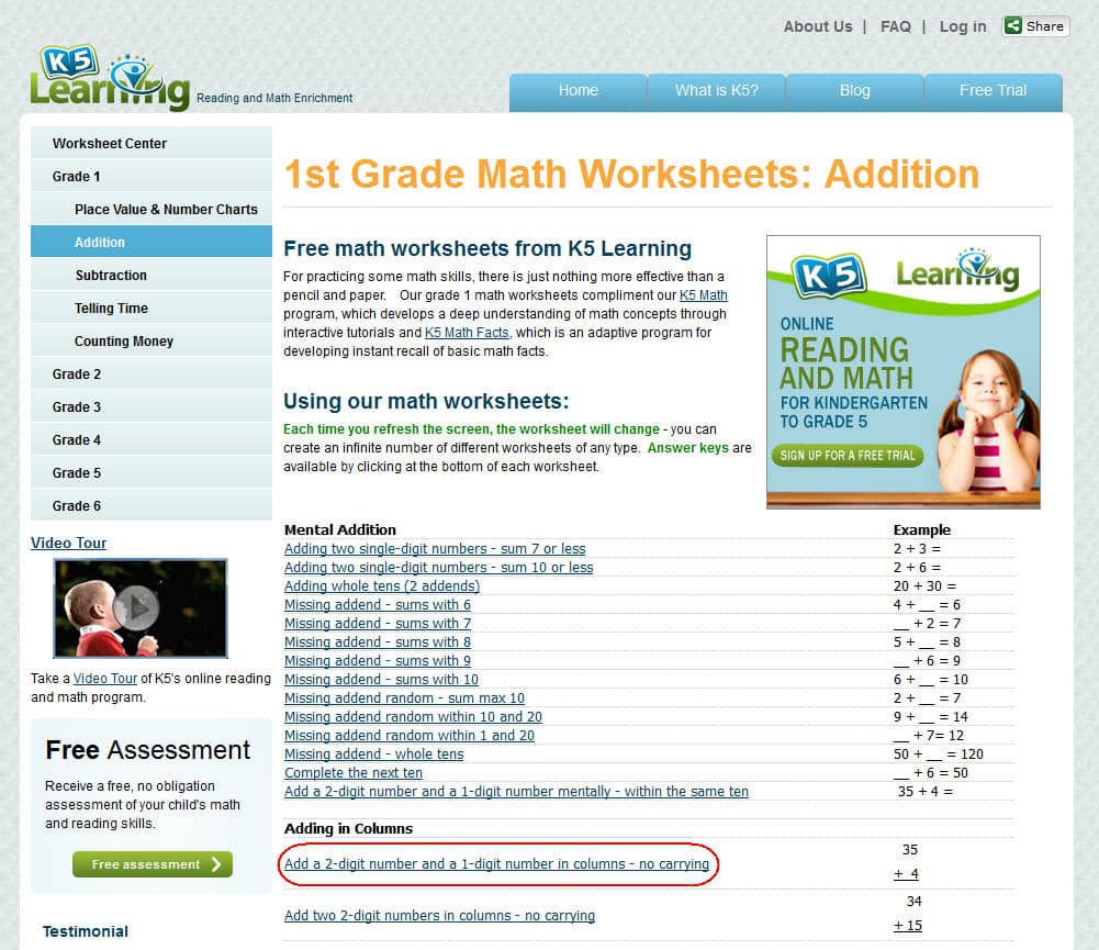 Tremendous K5 Learning Worksheets Printable Worksheet